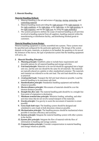 3_Material Handling_Plan, set up , and control | PDF
