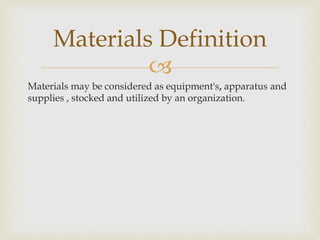 material management- nursing | PPTX