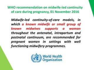 Materi CONTINUITY of MIDWIFERY CARE lengkap | PDF