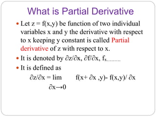Partial Derivatives | PPTX