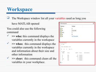 3_MATLAB Basics Introduction for Engineers .pptx | Computing | Technology & Computing