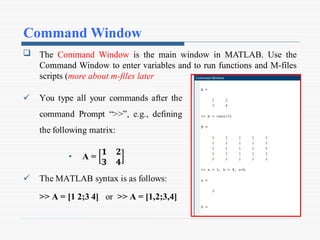 3_MATLAB Basics Introduction for Engineers .pptx | Computing | Technology & Computing