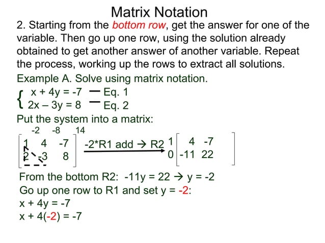 83 matrix notation | PPT | Technology & Computing