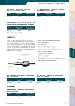3M Medium Voltage Cold Shrink Cable Joints & Terminations | PDF