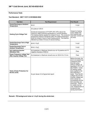 3M Cold Shrink Joint 145 kV Inline (Straight Through) SS145-II | PDF