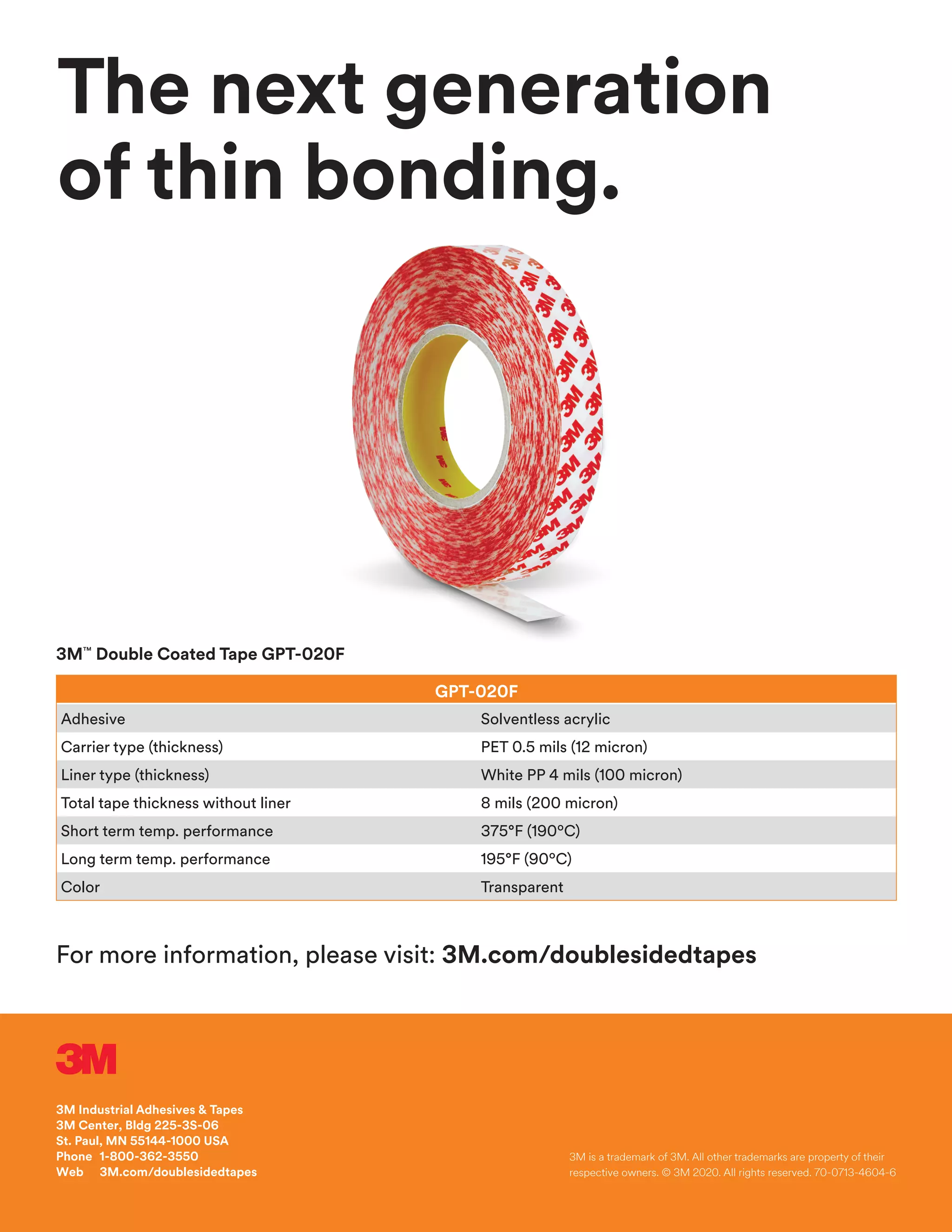 3M Double Coated Tape GPT 020f | PDF
