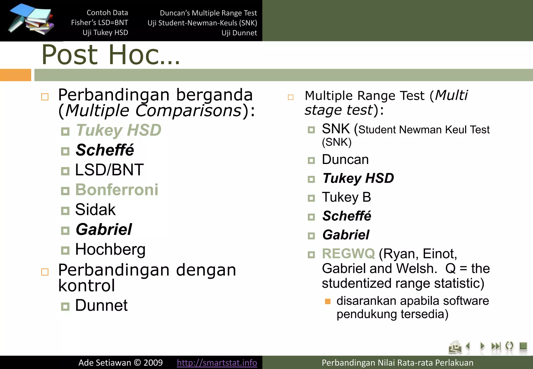 Perbandingan Rata-rata (Mean Comparisons) | PPTX