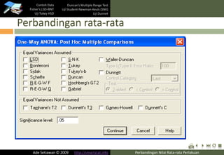 Perbandingan Rata-rata (Mean Comparisons) | PPTX