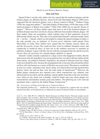 3 Medieval And Modern Bubonic Plague Some Clinical Continuities | PDF