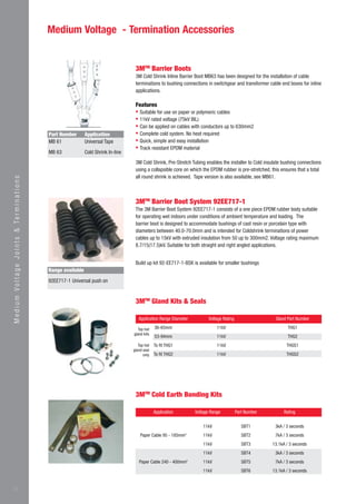 3M Electrical Catalogue - Low & High Voltage Cable Accessories ...