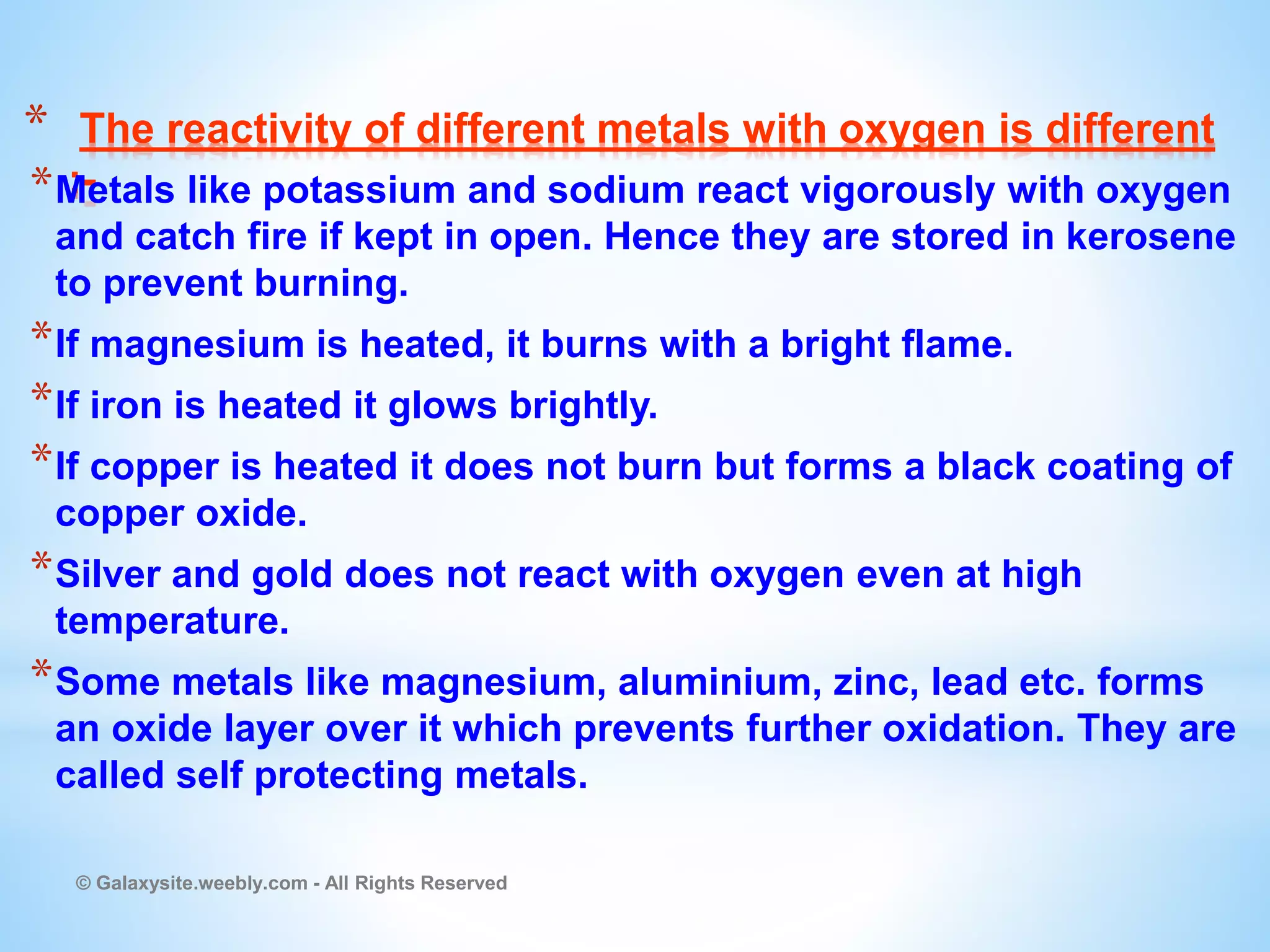 METALS AND NON-METALS (CLASS-8,9) | PPTX