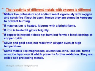 METALS AND NON-METALS (CLASS-8,9) | PPTX