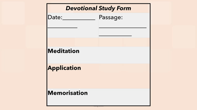 Bible Study Methods—#1 Devotional Method | PPT