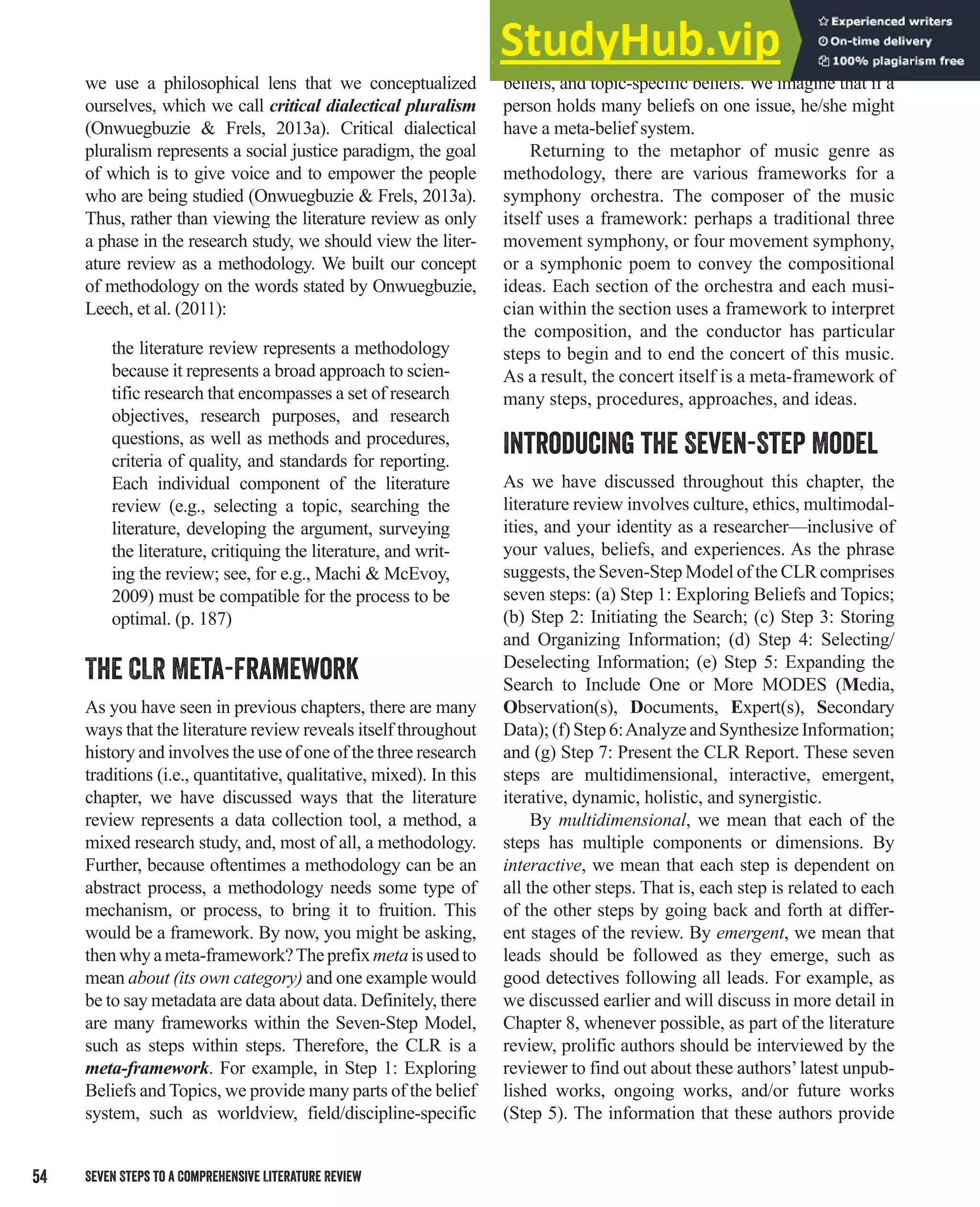 3 METHODOLOGY OF THE LITERATURE REVIEW Chapter 3 Roadmap Background Concepts | PDF