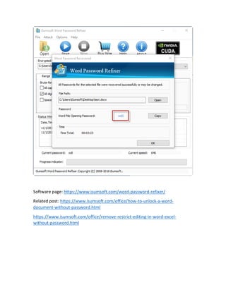3 Methods to Unlock Password Protected Word Document 2016 | PDF