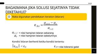 Analisis Galat metode numerik. pertemuan 3 | PPT