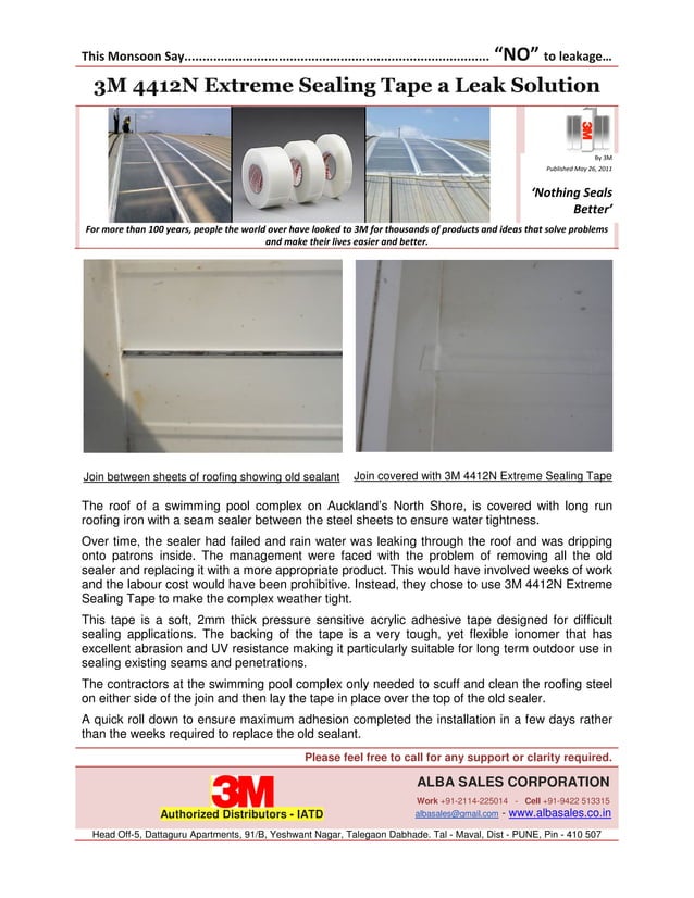 3 M Extreme Sealing Tape Asc | PDF