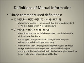 Mutual Information Algorithm applied to rigid registration | PDF