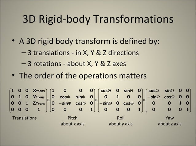 Mutual Information Algorithm Applied To Rigid Registration Ppt Free