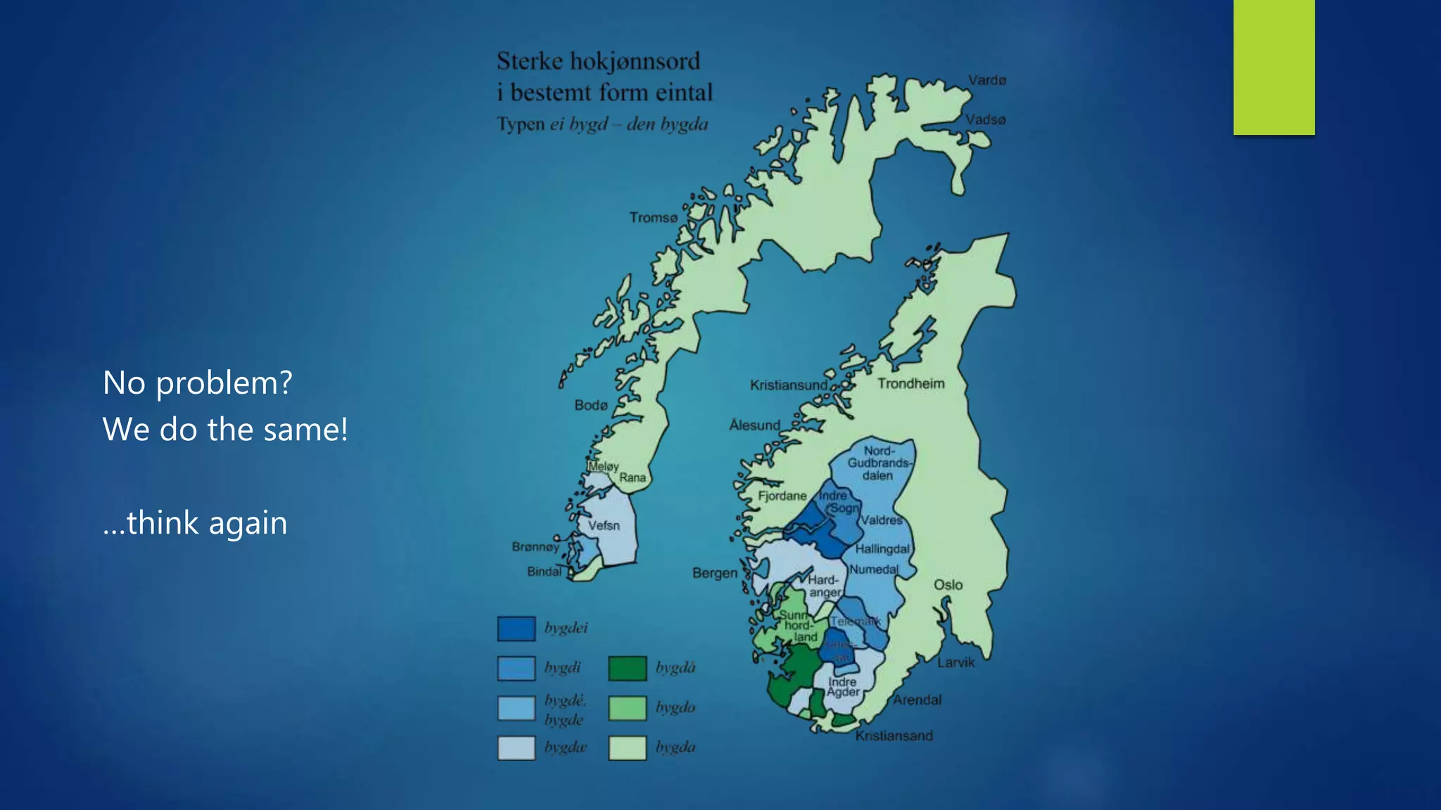 Svenja's 3 Minute Presentation about Norwegian Dialects | PPT
