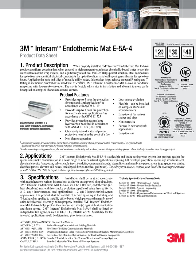 3M Interam Endothermic Mat E-5A-4 | PDF