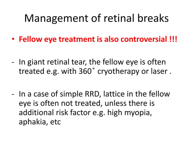 3 mirror, retinal break.pptx | Eye and Vision Conditions | Diseases and ...