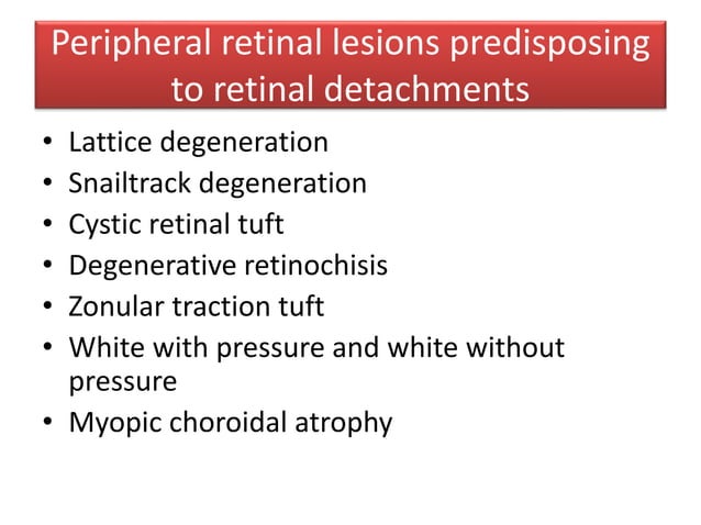 3 mirror, retinal break.pptx | Eye and Vision Conditions | Diseases and ...