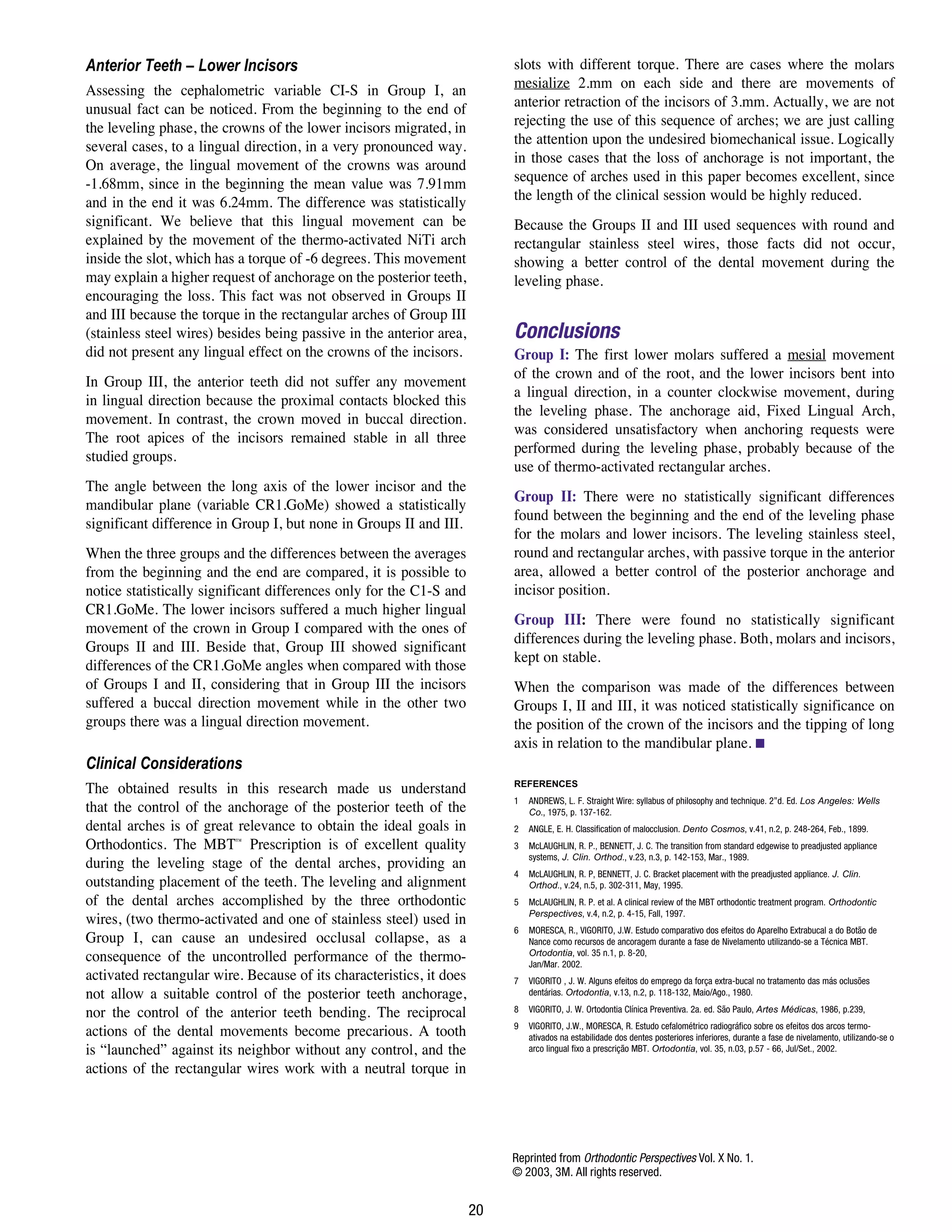 MBT TECHNIQUE - ORTHODONTIC EDUCATION FOR GENERAL PRACTITIONERS. | PDF