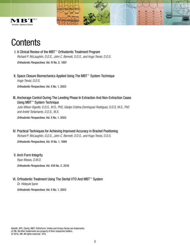 MBT TECHNIQUE - ORTHODONTIC EDUCATION FOR GENERAL PRACTITIONERS. | PDF