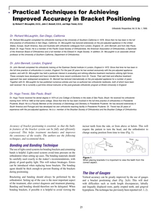 MBT TECHNIQUE - ORTHODONTIC EDUCATION FOR GENERAL PRACTITIONERS. | PDF