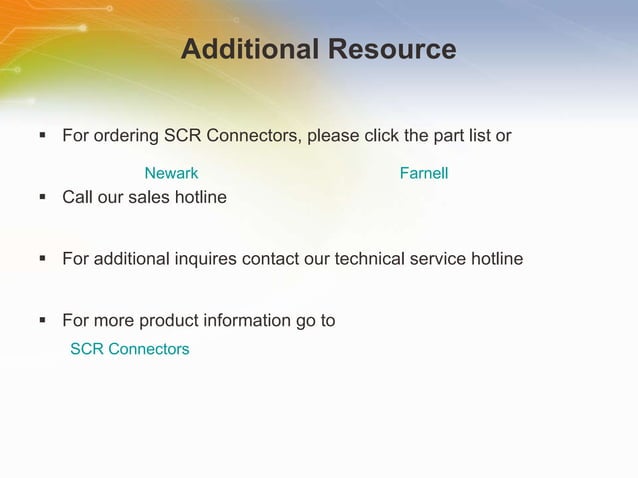 Shielded Compact Ribbon (SCR) Connectors | PPT | Computing | Technology & Computing