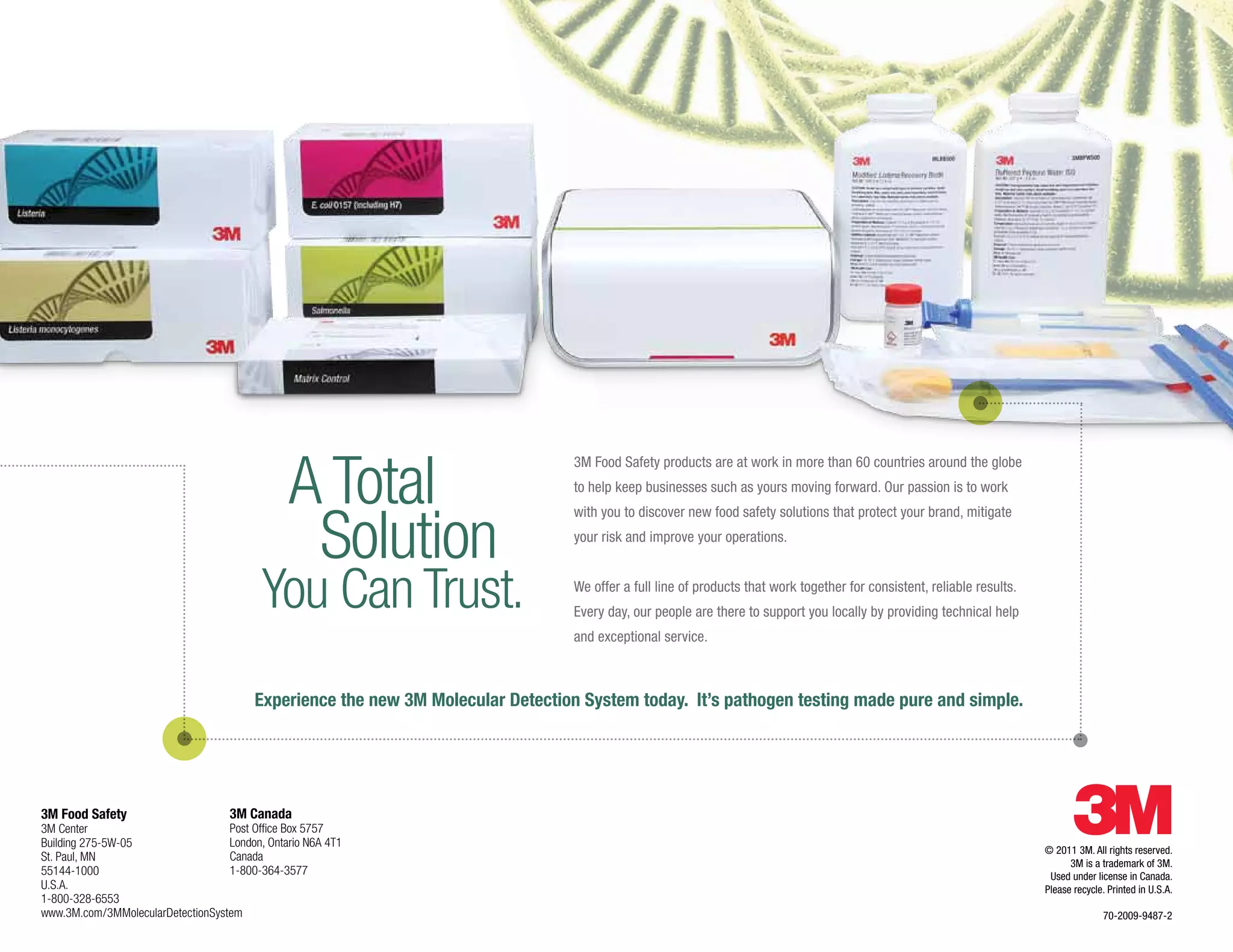 3 M Molecular Detection System Pdf Chemistry Science