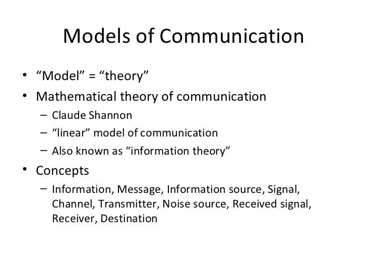 3 models of communication