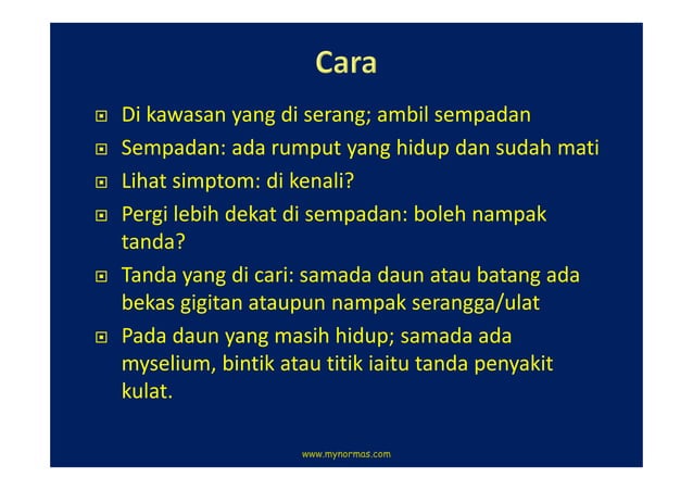 Diagnosis penyakit rumput | PPT