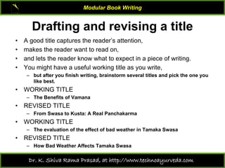 3 modular book writing | PPT