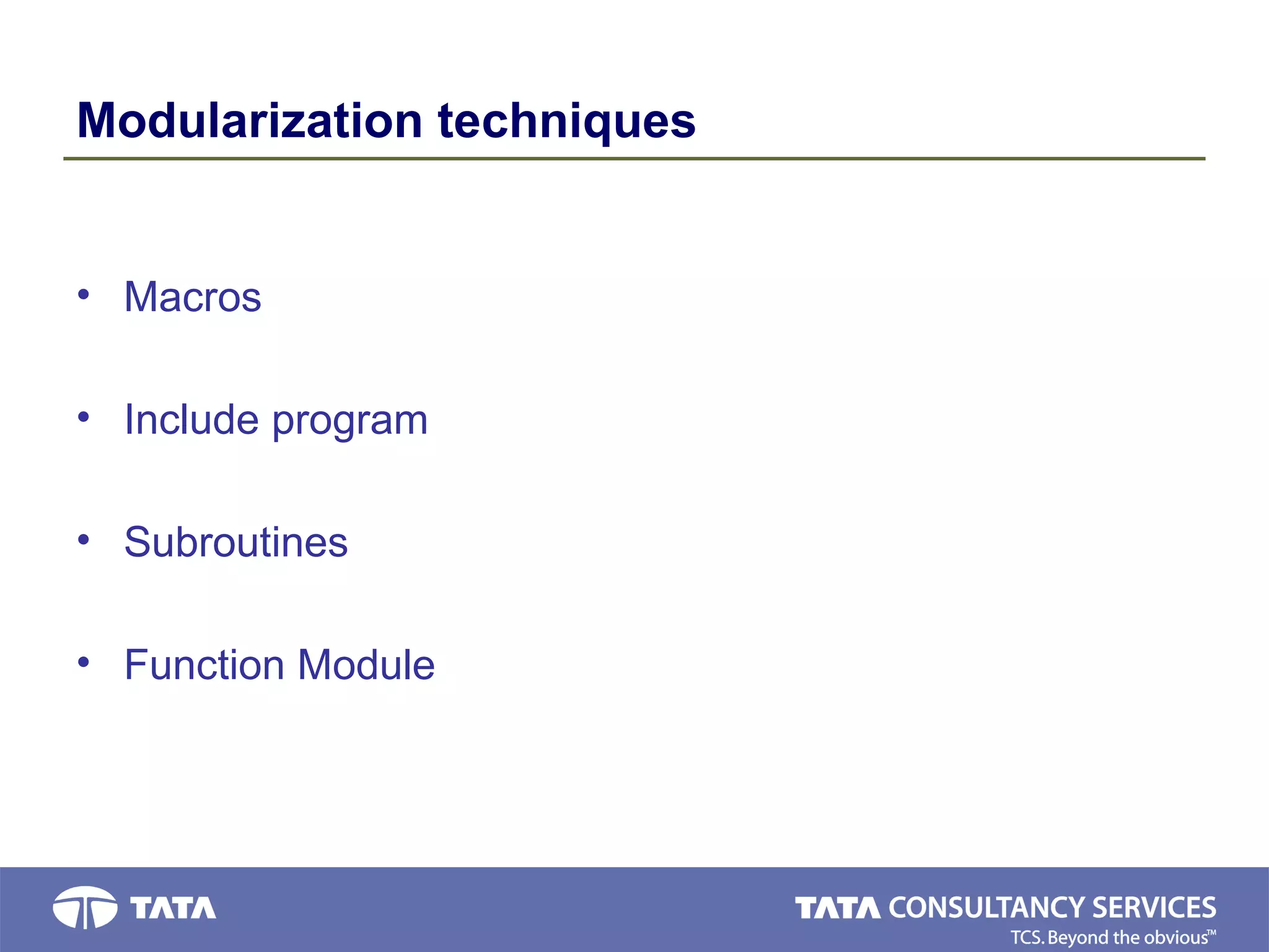 3 modularisation and bdc | PPT | Programming Languages | Computing