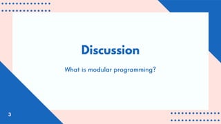 Algorithm and Programming II - 3. Modular Programming | PDF
