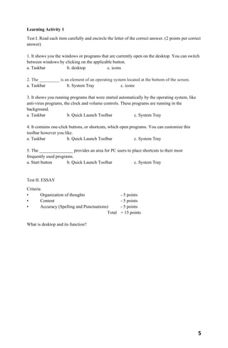 3 Module - Operating Systems Configuration and Use by Mark John Lado | PDF