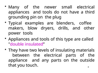 Electrical safety - Double insulation and Interlocks | PPTX