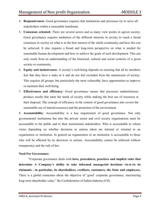 Management of non profit organisation module 3 | PDF