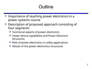 Teaching Utility Applications of Power Electronics in a First Course on ...