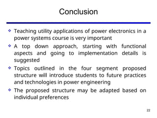 Teaching Utility Applications of Power Electronics in a First Course on Power Systems.ppt