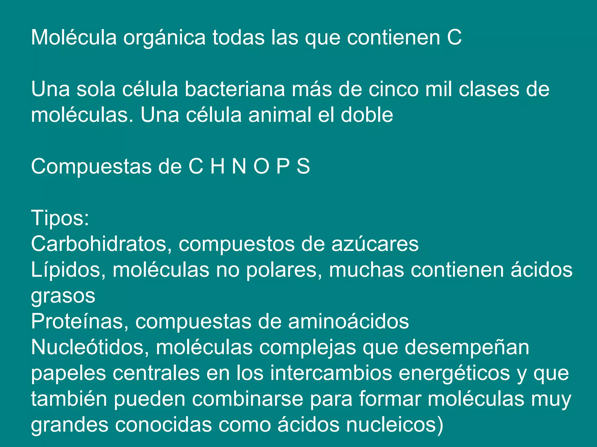 Moleculas Organicas | PPT