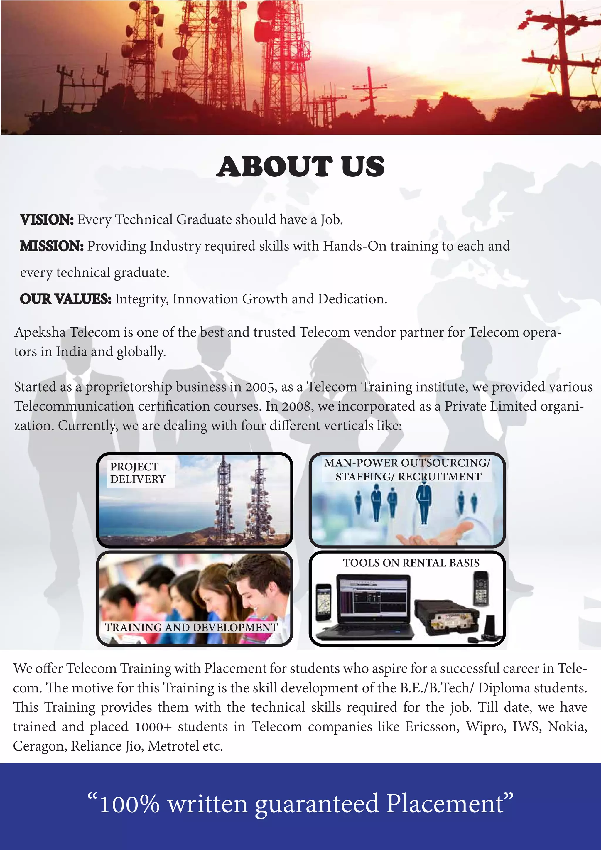 3 months telecom training with guaranteed placement | PDF