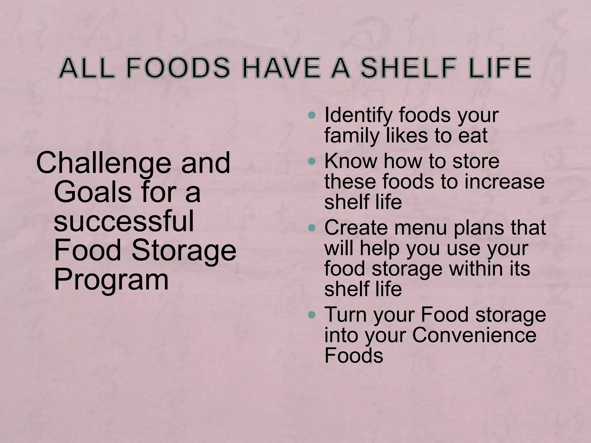 Food Storage Basics | PPTX