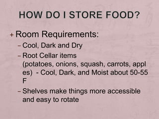 Food Storage Basics | PPTX