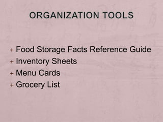 Food Storage Basics | PPT