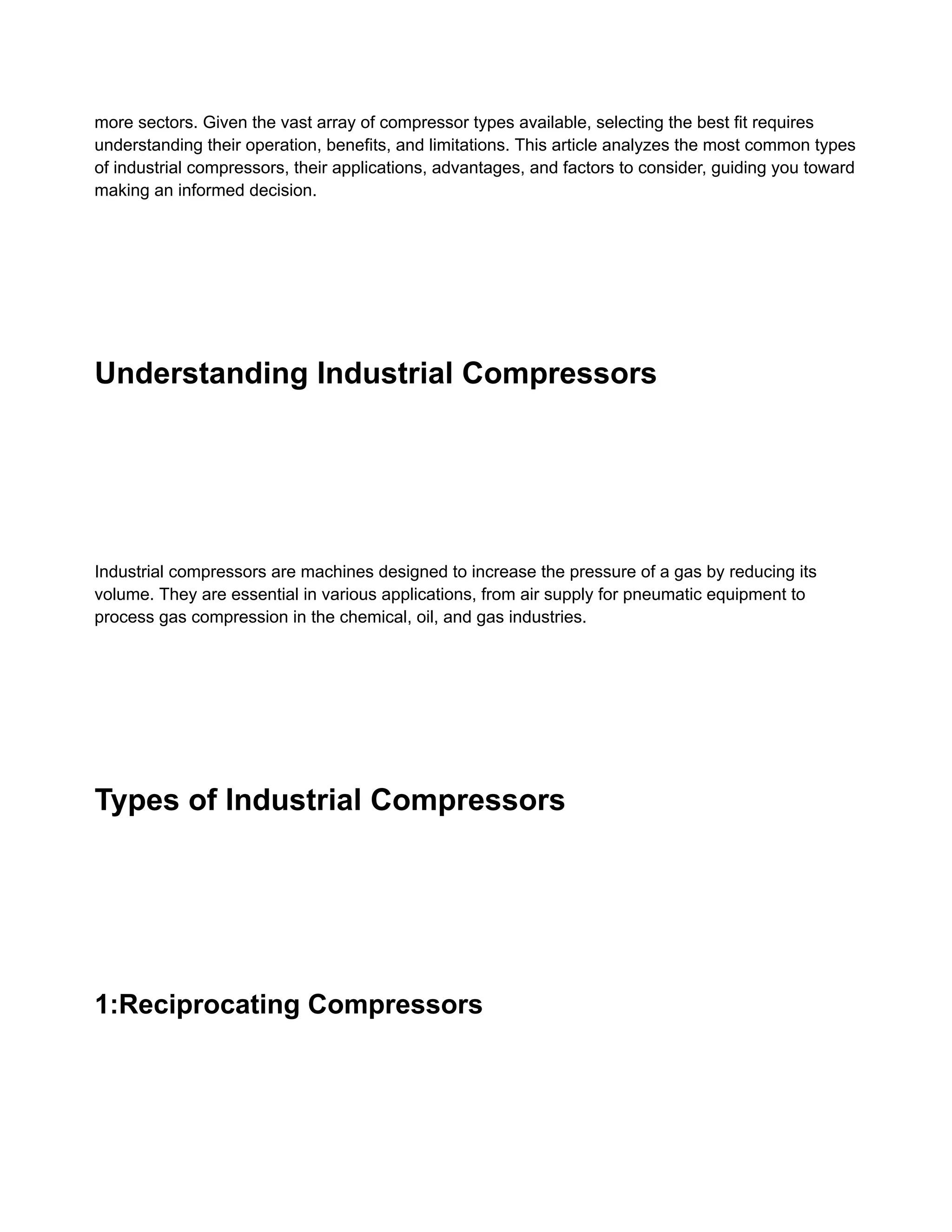 3 Most Common Types of Industrial Compressors_ Which Type of Compressor ...
