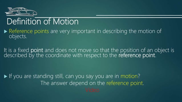 Motion, Scalar and Vector | PPTX | Physics | Science