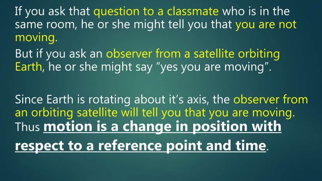 Motion, Scalar and Vector | PPTX | Physics | Science